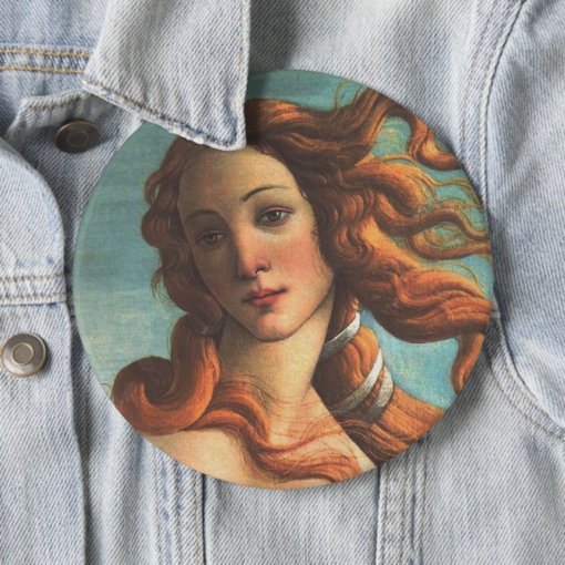 Venus on the Half Shell (detail) Pinback Button | Zazzle