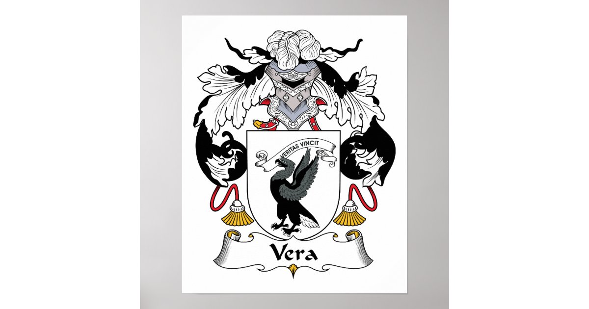 Vera Family Crest Poster | Zazzle