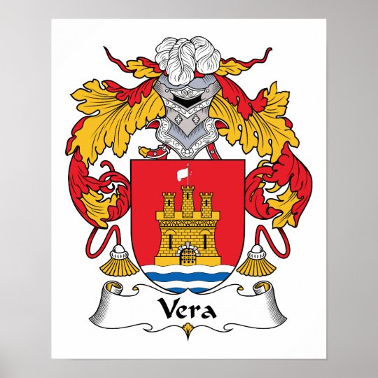 Vera Family Crest Poster | Zazzle.com