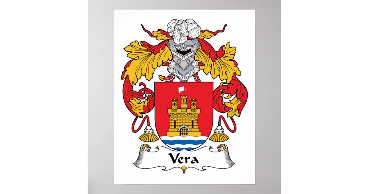 Vera Family Crest Poster | Zazzle