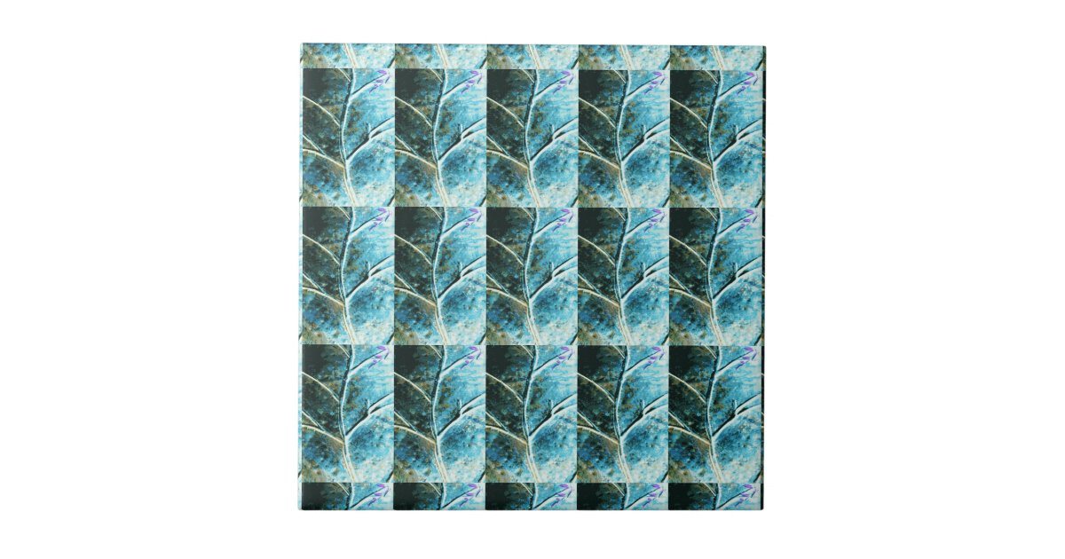 verdigris copper leaf tile | Zazzle