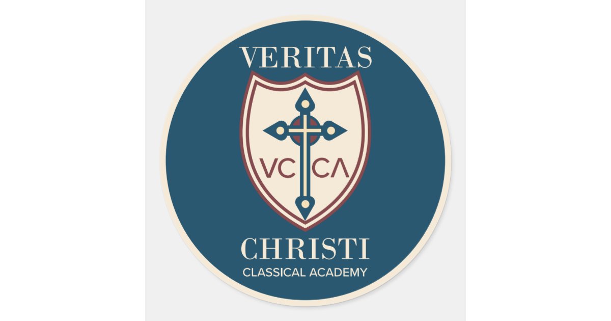 Veritas Christi Classical Academy 3in Stickers | Zazzle