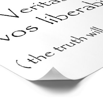 Veritas vos liberabit-poster poster | Zazzle