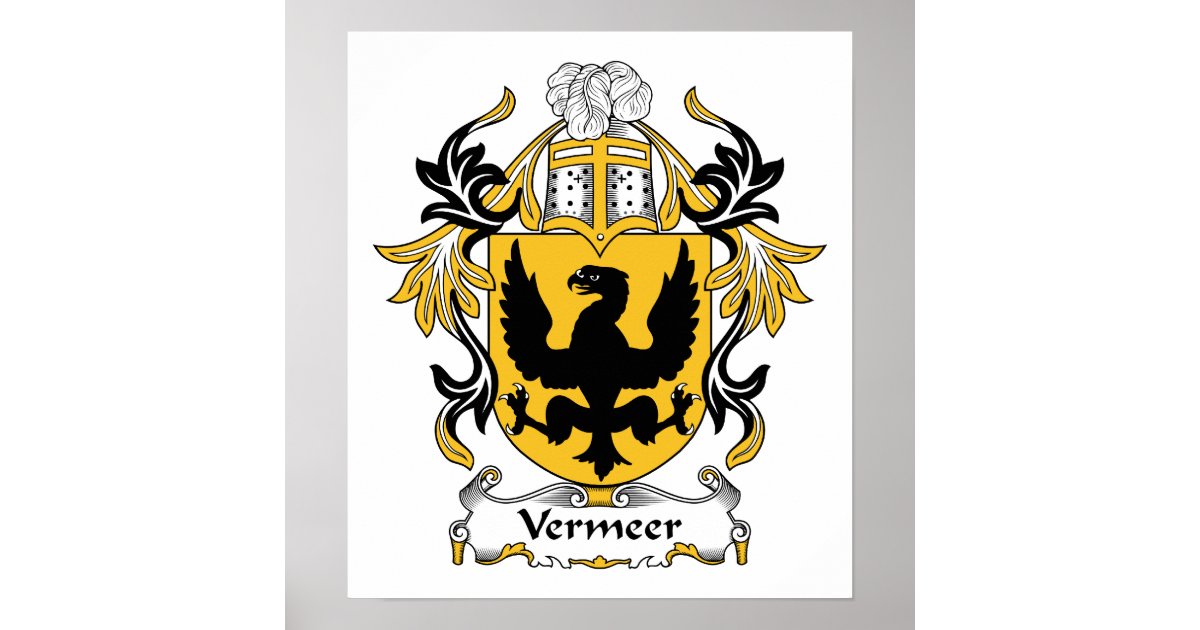 Vermeer Family Crest Poster | Zazzle