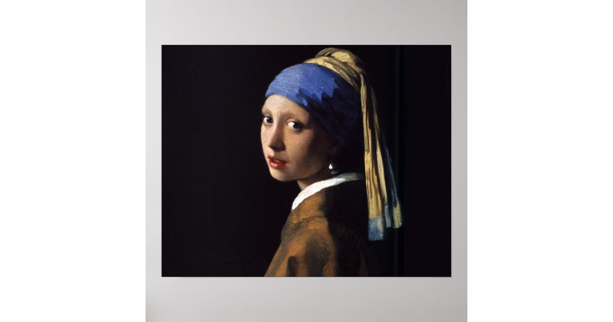 Vermeer Girl Pearl Earring Masterpiece Painting Poster | Zazzle