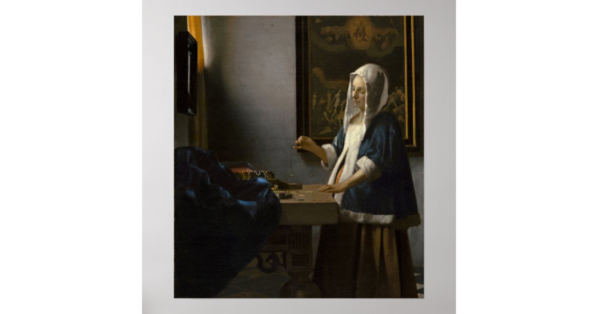 Vermeer - Woman Holding A Balance 1665 Poster | Zazzle
