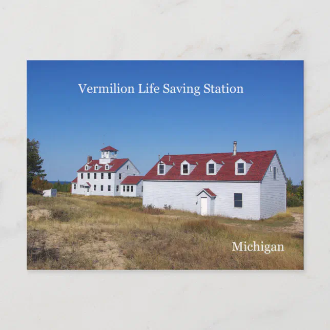 Vermilion Life Saving Station post card | Zazzle