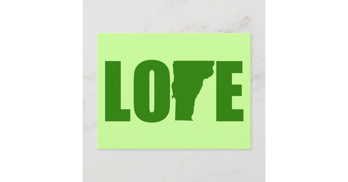Vermont Love Postcard | Zazzle