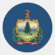 Vermont State Flag Classic Round Sticker | Zazzle