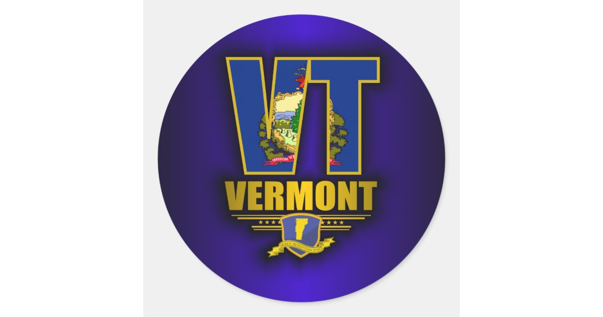 Vermont (VT) Classic Round Sticker | Zazzle