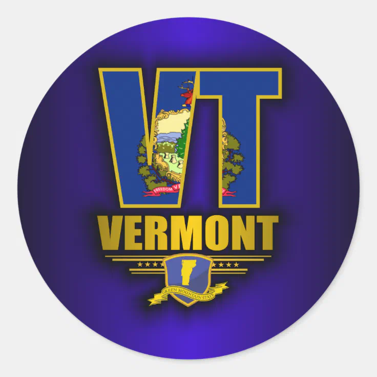 Vermont (VT) Classic Round Sticker | Zazzle