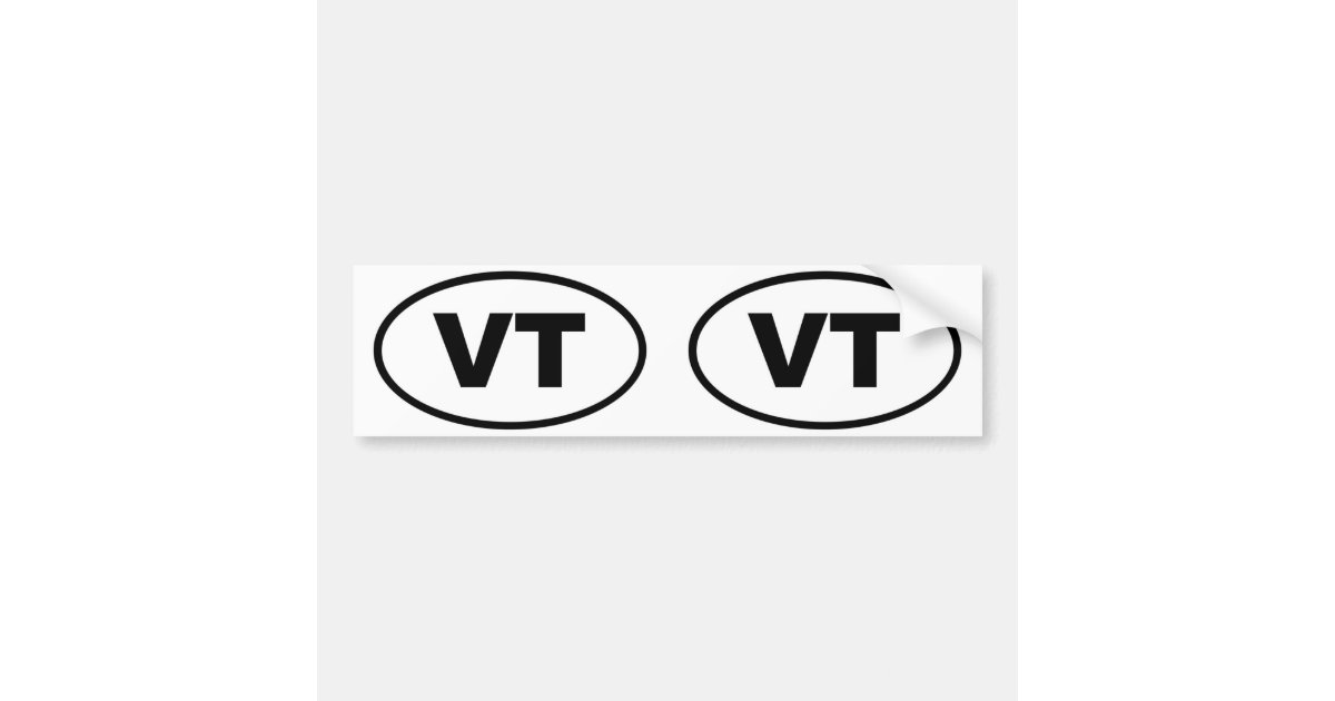 Vermont VT oval Bumper Sticker | Zazzle