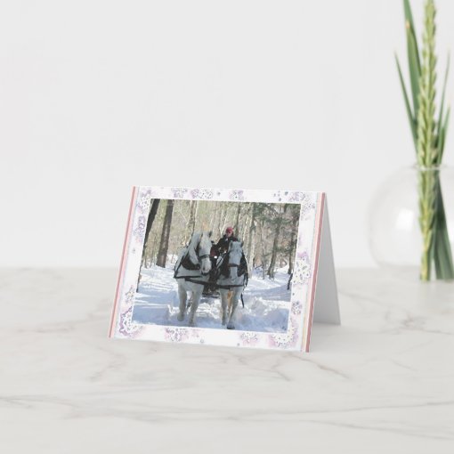 Vermont Winter Note Card | Zazzle