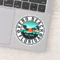 Vero Beach Florida Palm Tree Retro Sunset Souvenir Sticker | Zazzle