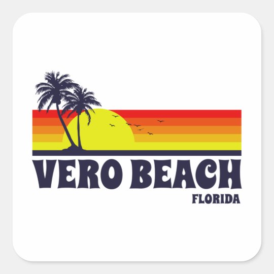Vero Beach Florida Square Sticker | Zazzle.com
