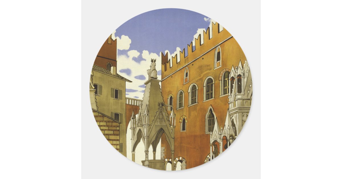 Verona Classic Round Sticker | Zazzle