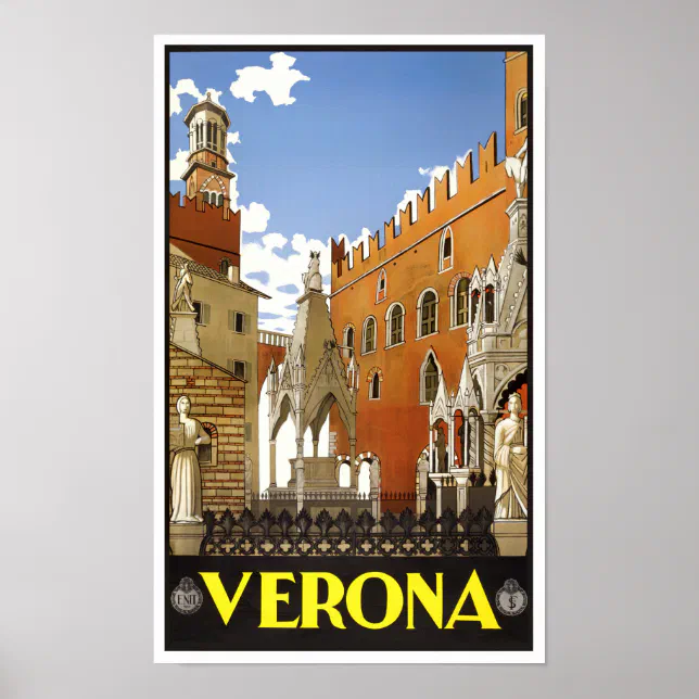 Verona Italy vintage travel Poster | Zazzle