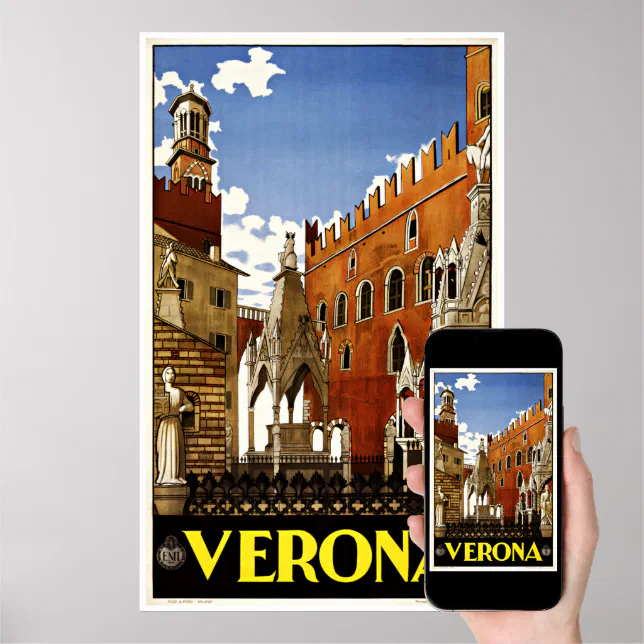 Verona Italy - Vintage Travel Posters | Zazzle
