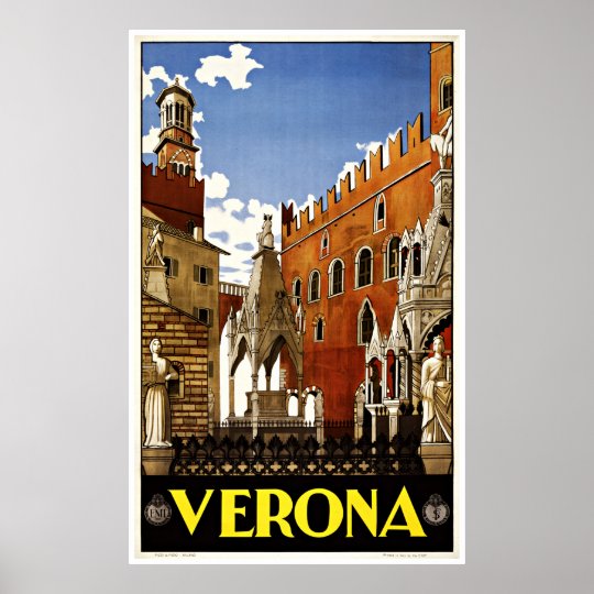 Verona Italy - Vintage Travel Posters | Zazzle.com