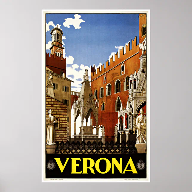 Verona Italy - Vintage Travel Posters | Zazzle