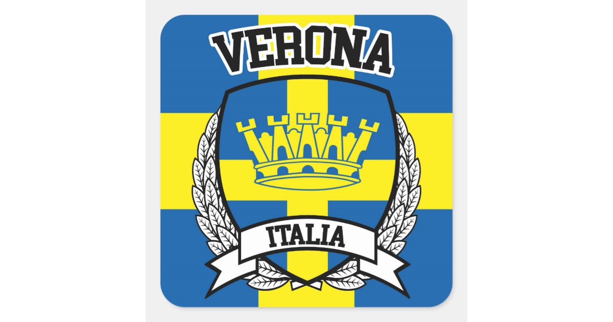 Verona Square Sticker | Zazzle