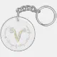 Veronica monogram V name and meaning keyring | Zazzle