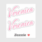 Veronica name x2 sticker | Zazzle