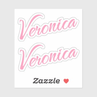 Veronica name x2 sticker | Zazzle