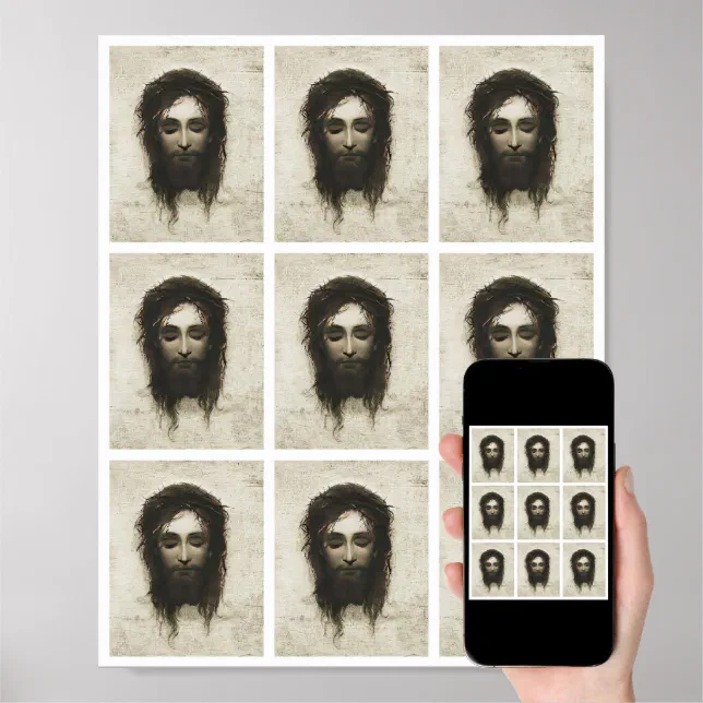Veronica Veil Shroud Jesus Face Crown Thorns Multi Poster | Zazzle