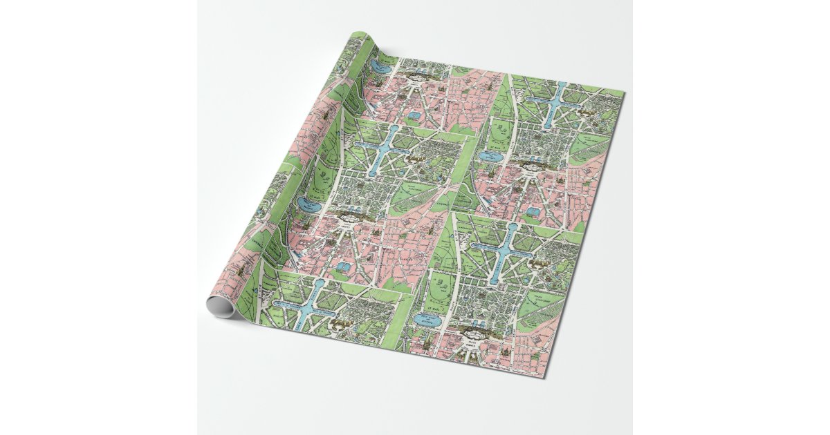 Versailles Map Wrapping Paper | Zazzle