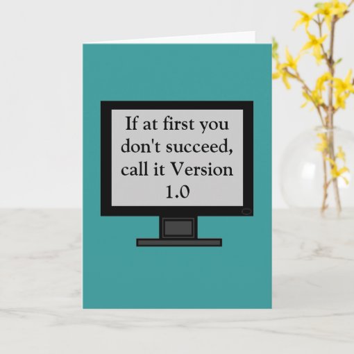 Version 1.0 Greeting Card | Zazzle