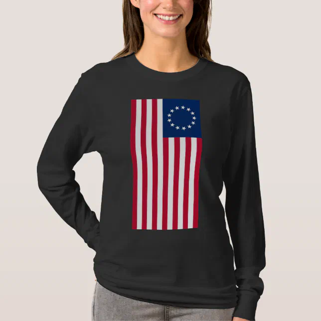 Vertical Betsy Ross Flag T-shirt | Zazzle