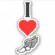 Vertical I Love Track and Field I Heart Running Sticker | Zazzle