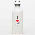 Vertical I Love Track and Field I Heart Running Sticker | Zazzle