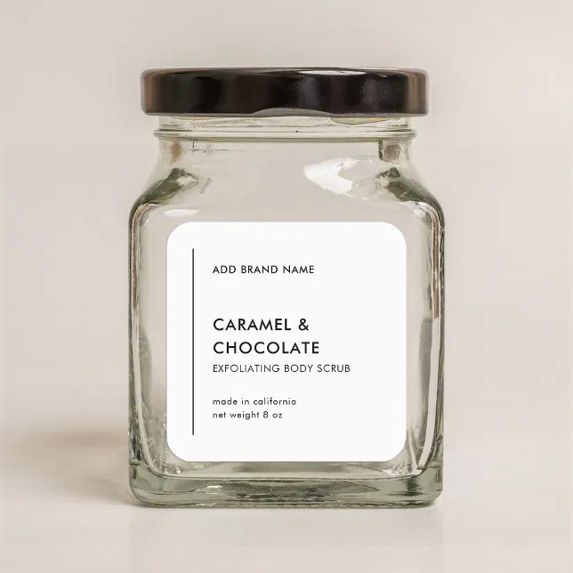Vertical Line Add Your Brand Modern Product Label | Zazzle