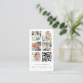 Vertical Photo Collage | Photographer QR Code Business Card | Zazzle