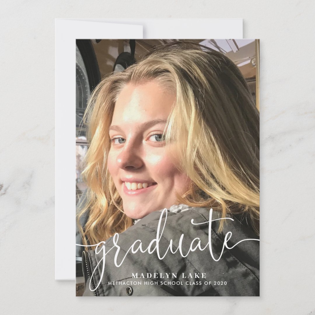 Vertical Photo Graduation Card | Zazzle