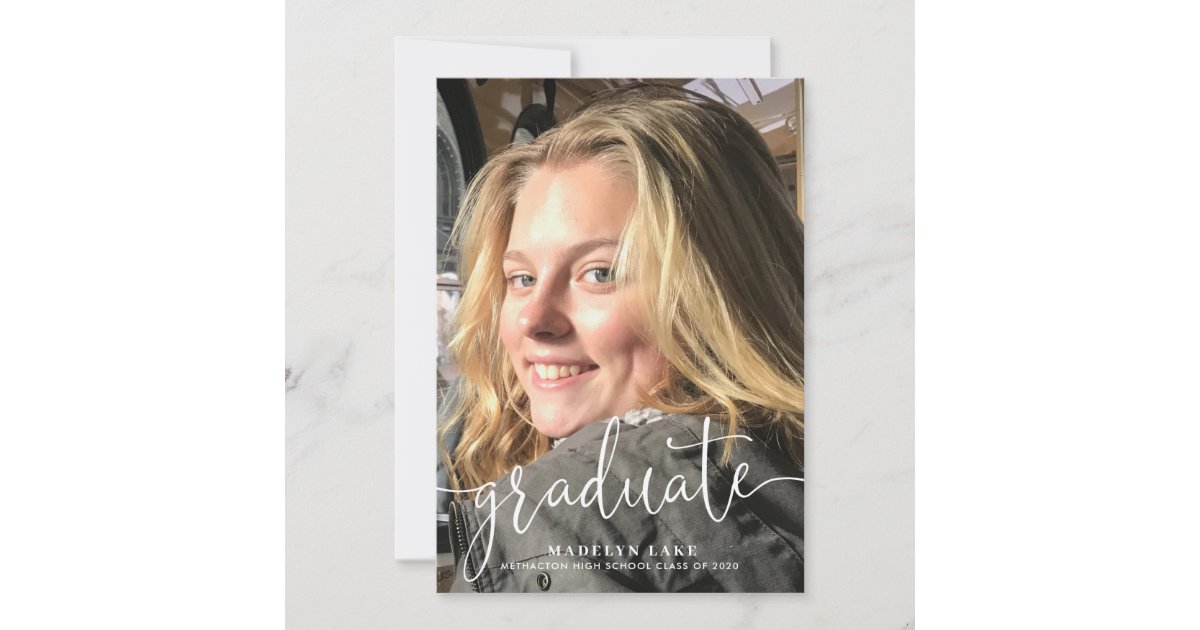 Vertical Photo Graduation Card | Zazzle