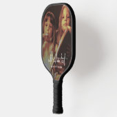Vertical Photo with Custom Text in Trendy Script Pickleball Paddle | Zazzle