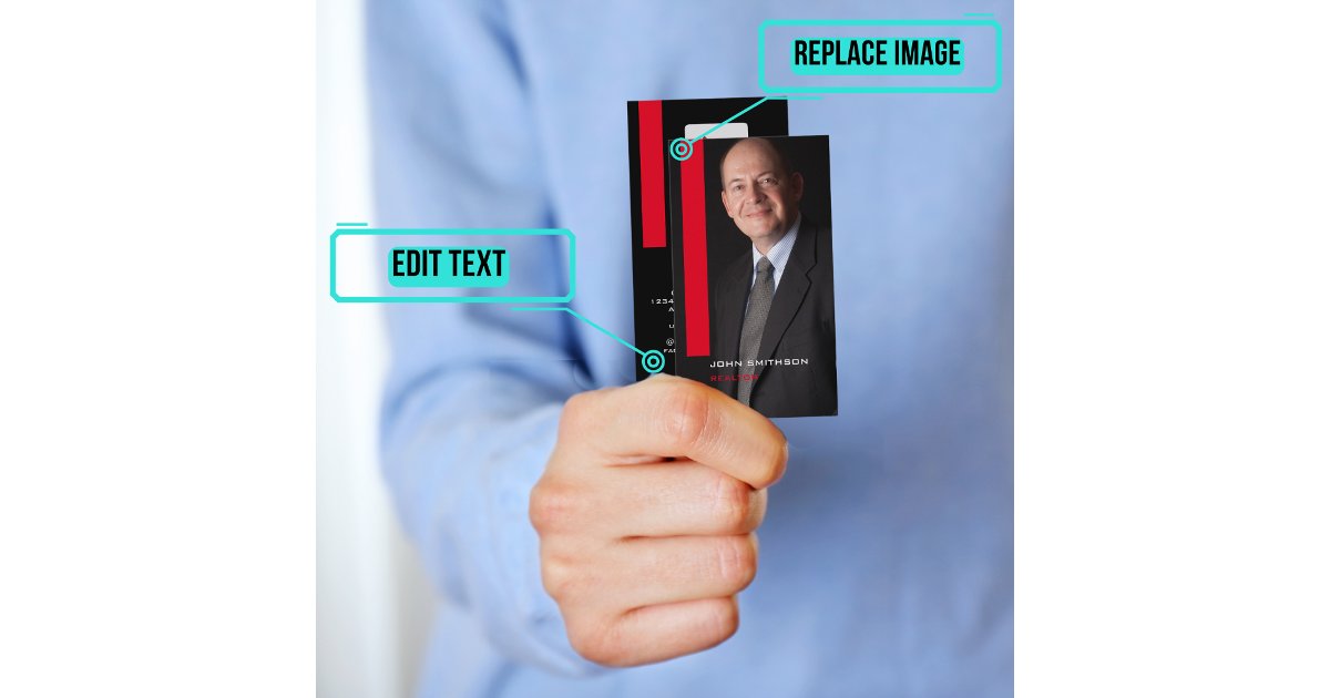 Vertical Portrait Realtor Business Card | Zazzle