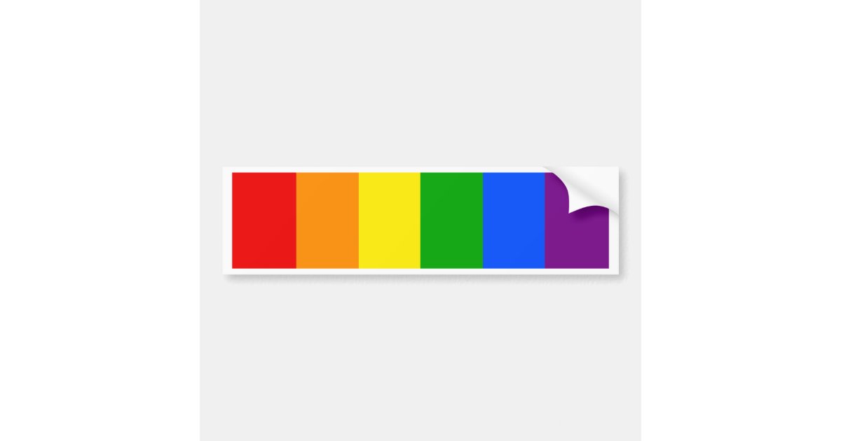 "VERTICAL RAINBOW STRIPES" BUMPER STICKER | Zazzle