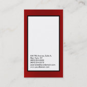 Vertical red border white black plain manager business card | Zazzle