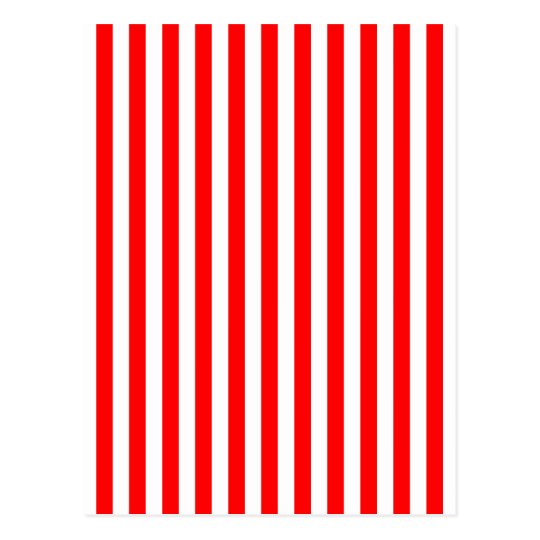 Vertical Red & White Stripes Postcard | Zazzle.com