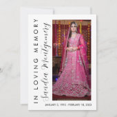 Vertical Script In Loving Memory funeral program | Zazzle