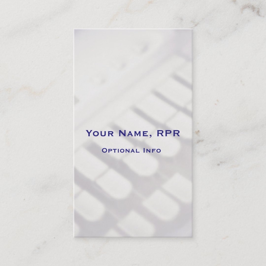 Vertical Steno Machine Keys Court Reporter Business Card | Zazzle