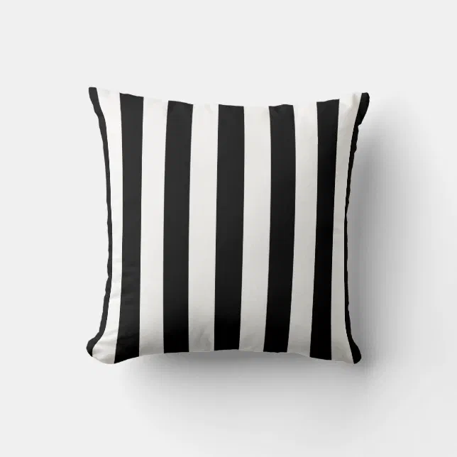 Black And White Striped Throw Pillow