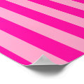 Vertical Stripes Hot Pink Poster | Zazzle