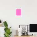 Vertical Stripes Hot Pink Poster | Zazzle