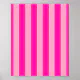 Vertical Stripes Hot Pink Poster | Zazzle