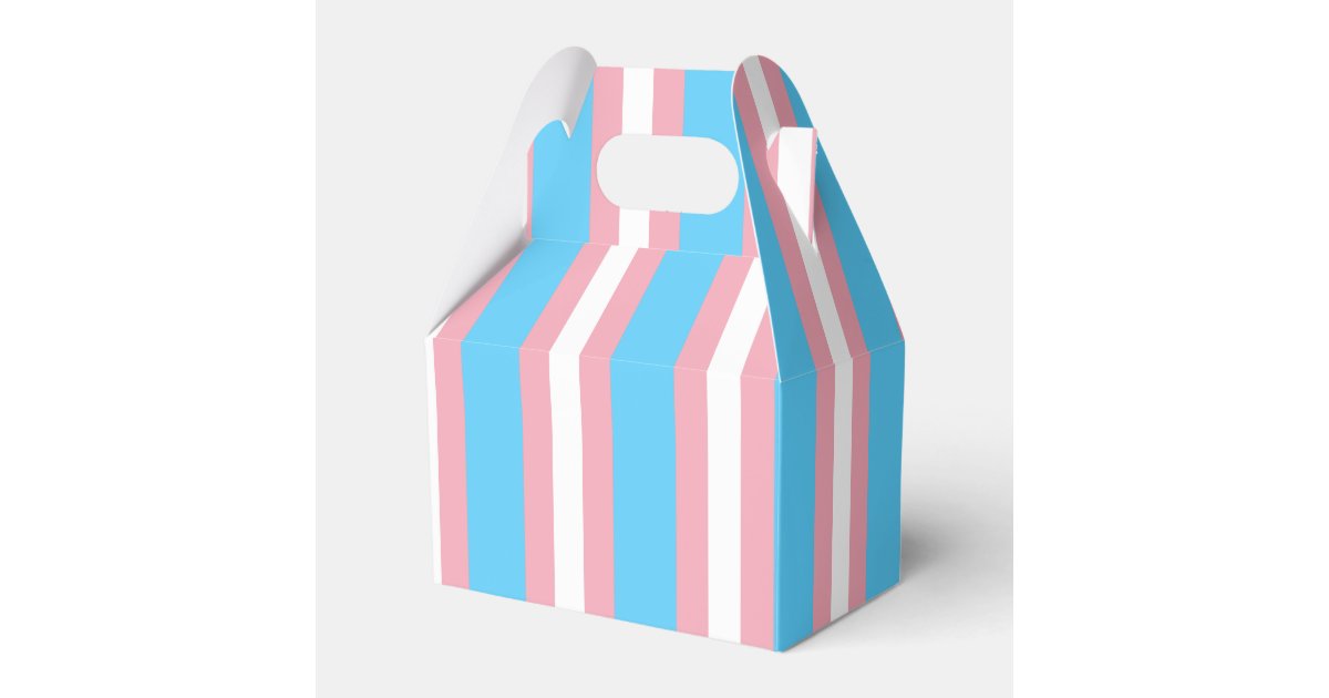 Vertical Transgender Pride Flag Favor Boxes | Zazzle